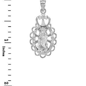 Element Shine | Jewelry | Fine Silver Virgin Mary Guadalupe Cross ...
